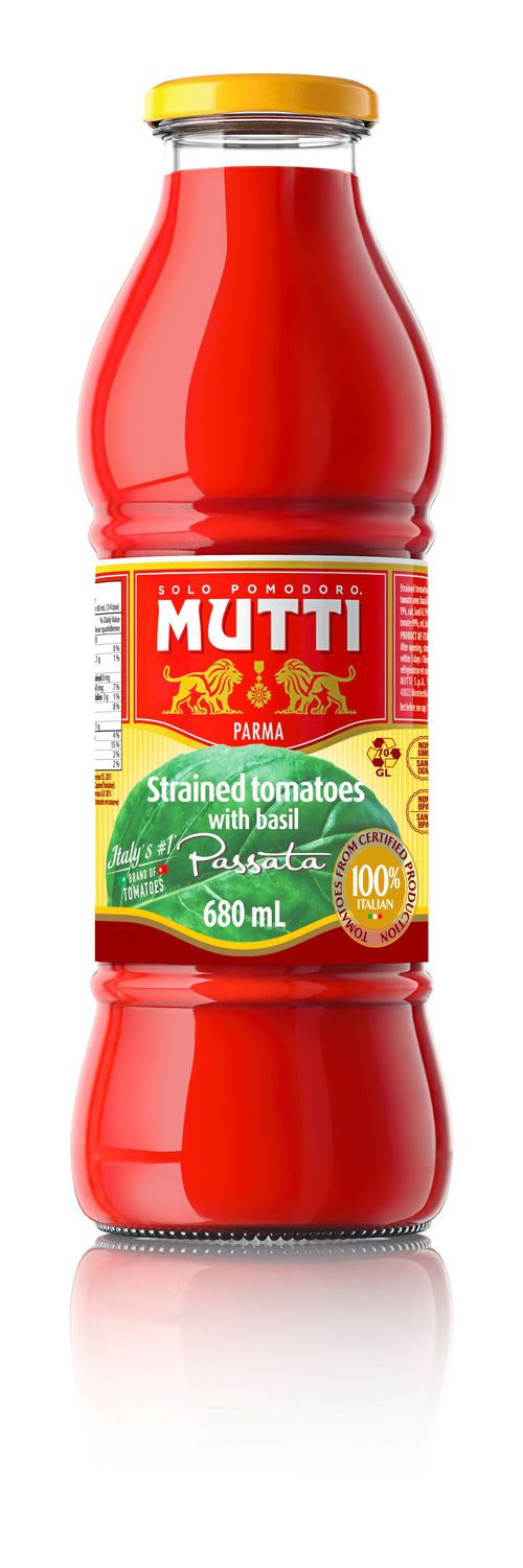 Mutti - Strained Tomato with Basil 560ml | Angelo's Italian Bakery And ...